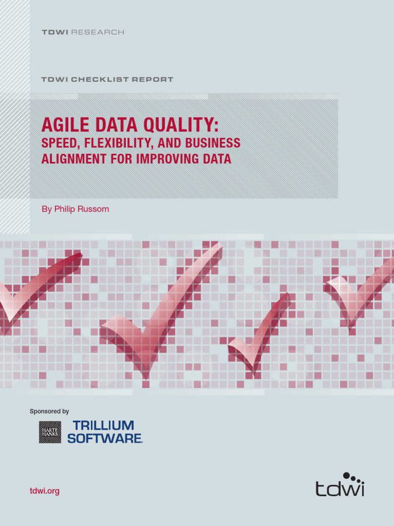 TDWI ChecklistReport AgileDataQuality Web | PDF | Agile Software Development | Data Quality
