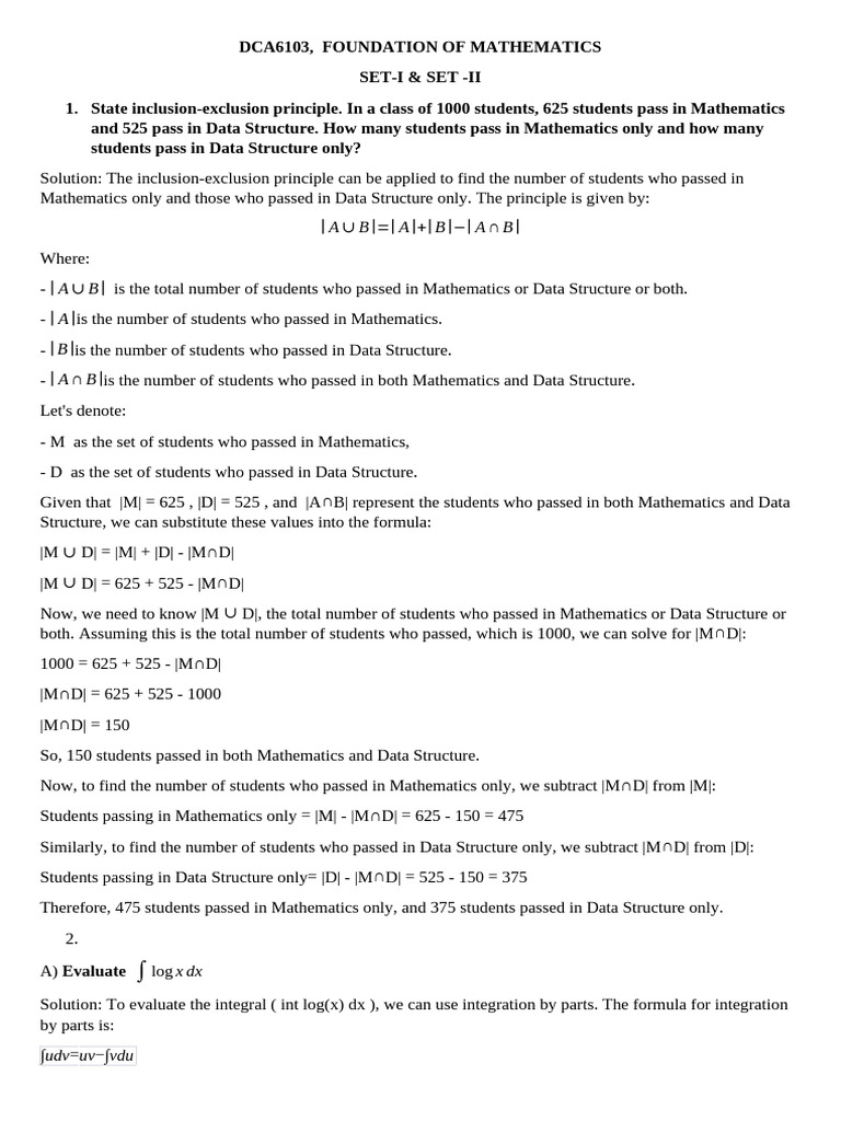 DCA6103 Harshitha 2314509928 MATH | PDF | Matrix (Mathematics) | Determinant
