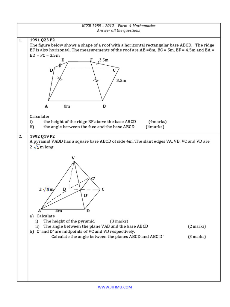 Three Dimension Geometry | PDF | Triangle | Convex Geometry