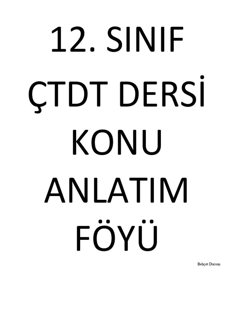 %C3%87TDT-%C3%96%C4%9Fretmen 1 | PDF