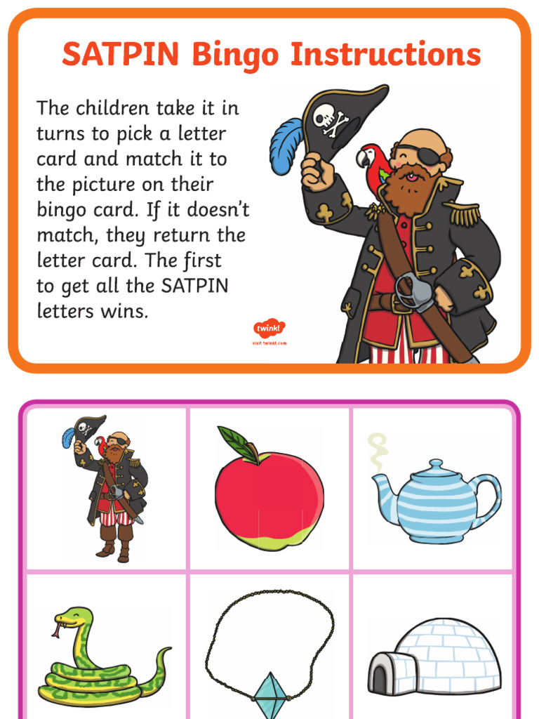 T L 943 Picture Bingo Match With Beginning Sounds Satpin Ver 1 | PDF