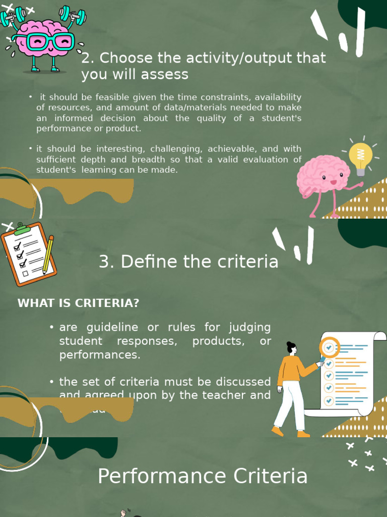 Criteria for Assessing Student Performance | PDF