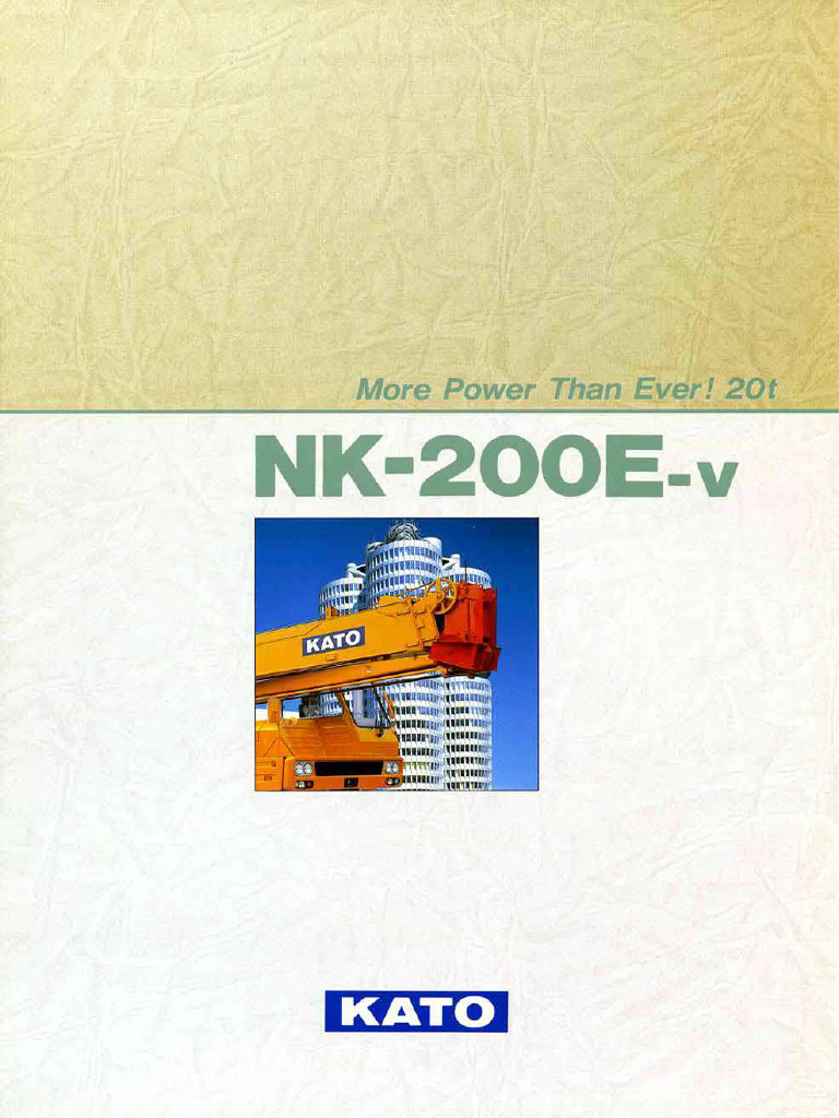 Kato Truck Cranes Spec 3b6677 | PDF