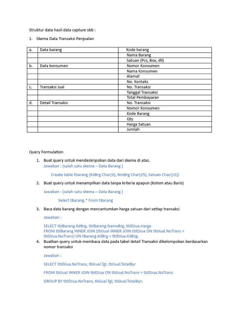 Kisi-kisi UAS SIM | PDF