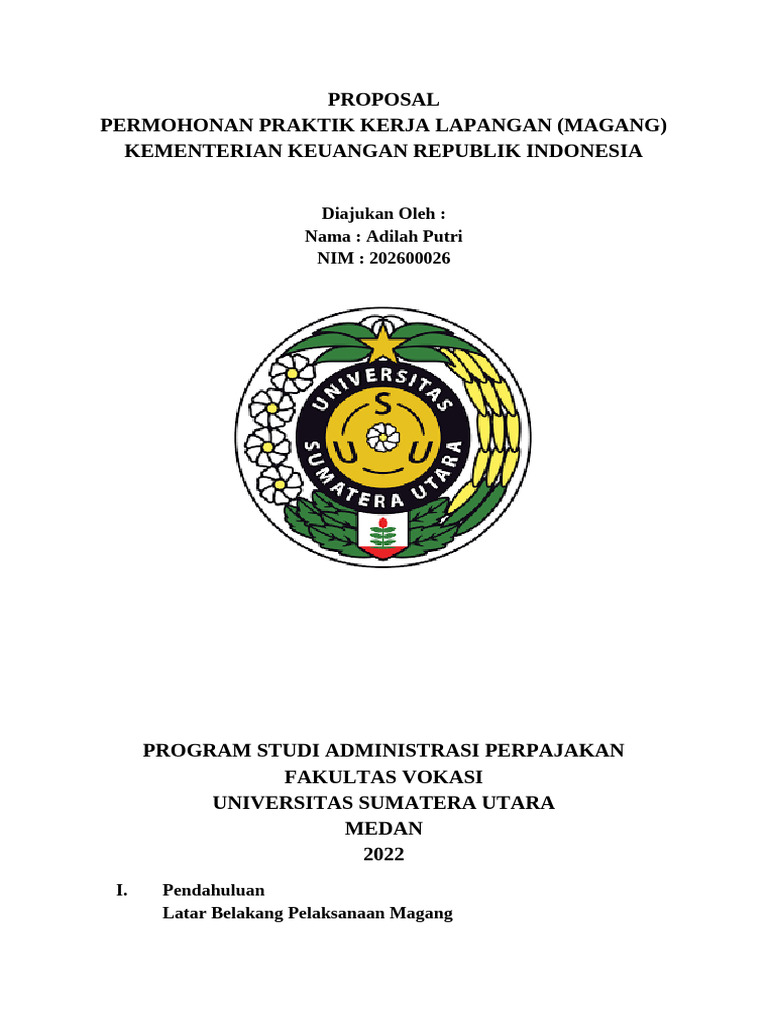 Proposal Magang | PDF