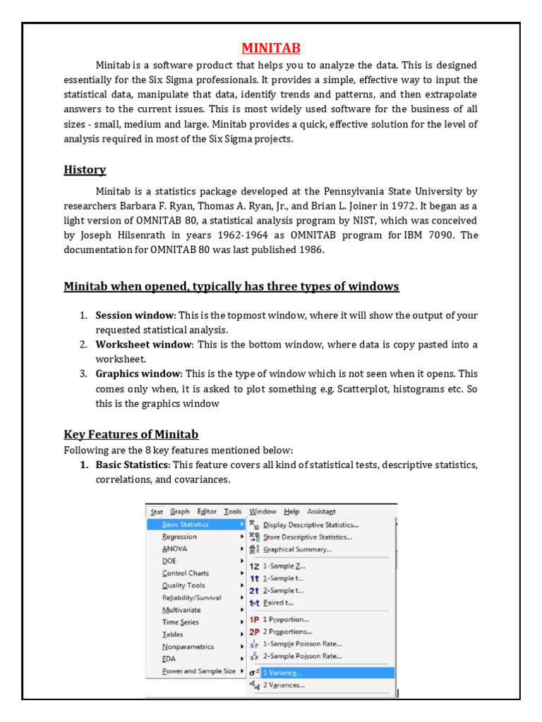 Minitab | PDF | Statistics | Analysis Of Variance