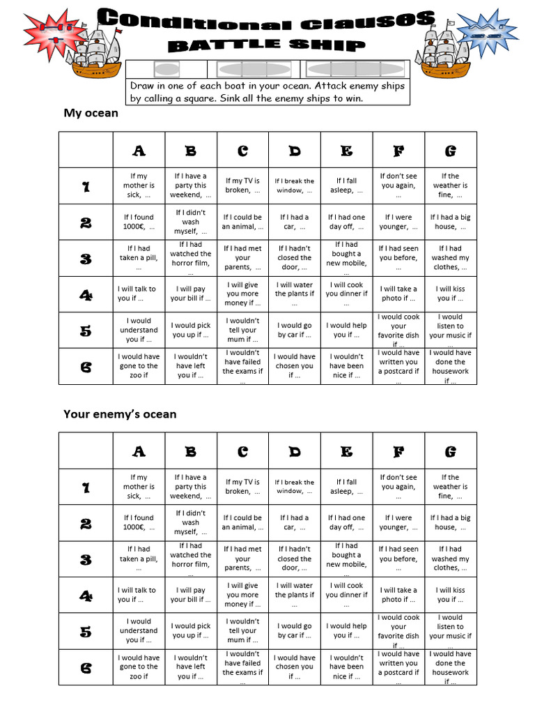 Ocean-Themed Conditional Statements Game | PDF | Ships | Naval Warfare