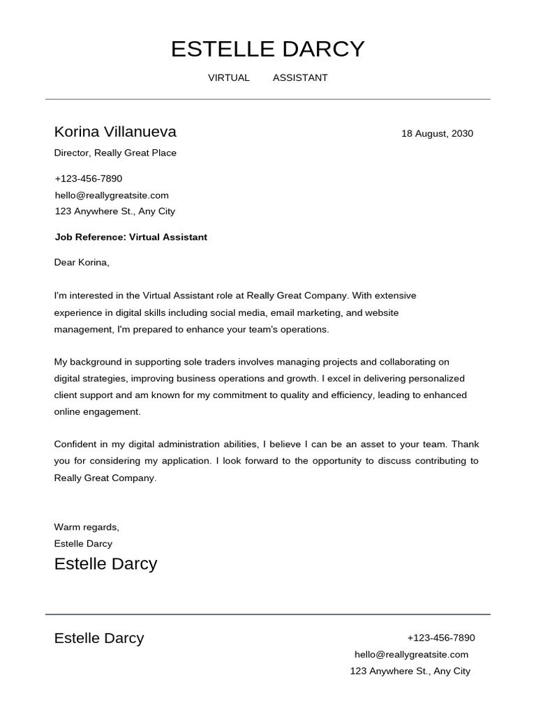 Template 1737696093987 Coverletter 2 | PDF