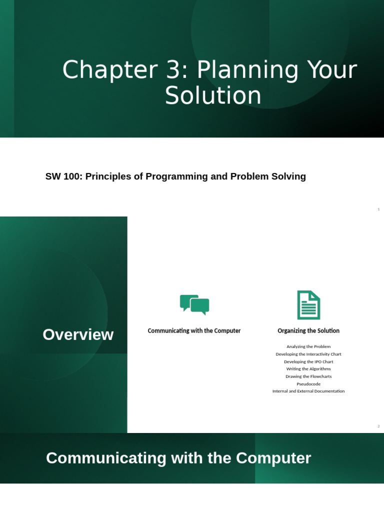 CH3-Planning Your Solution | PDF | Algorithms | Computer Engineering
