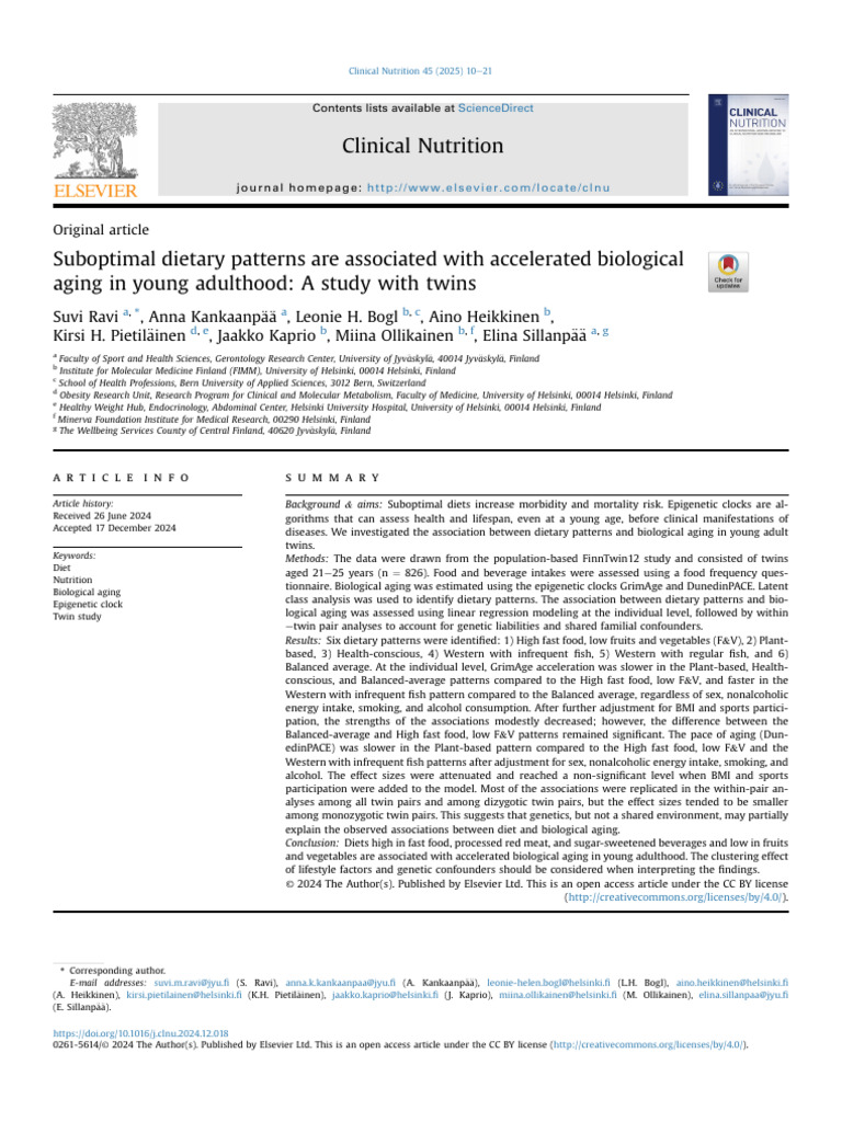 Suboptimal Dietary Patterns Are Associated With Ac | PDF | Dna Methylation | Gene Expression