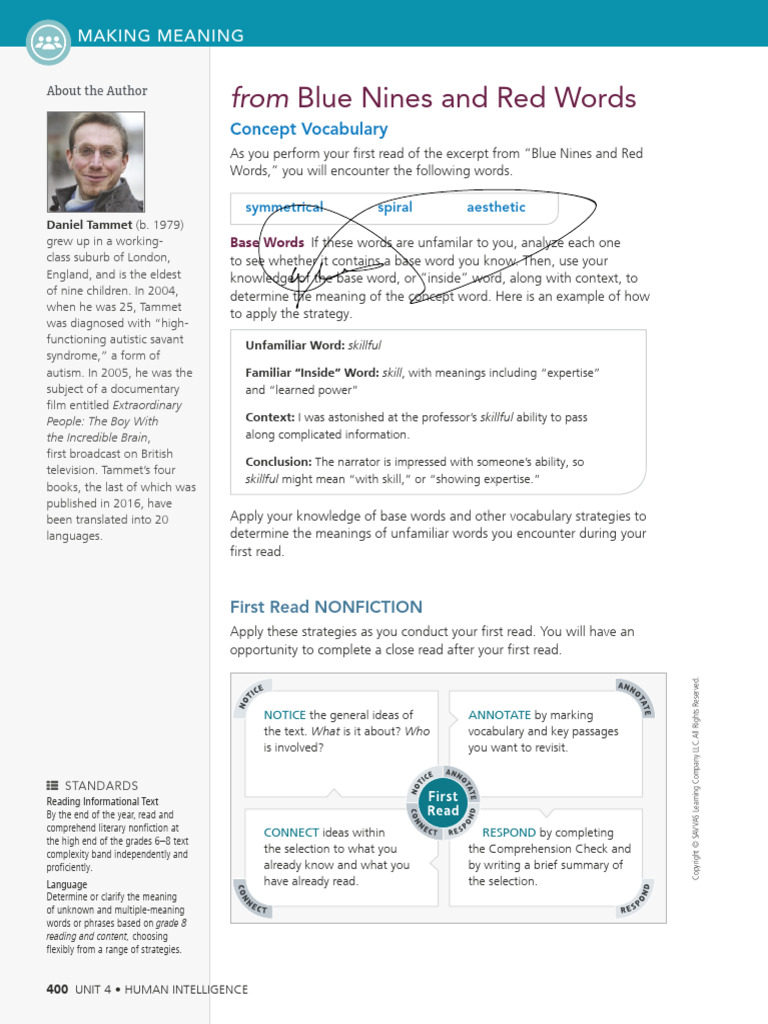 From Blue Nines and Red Woods Text | PDF | Asperger Syndrome | Autism