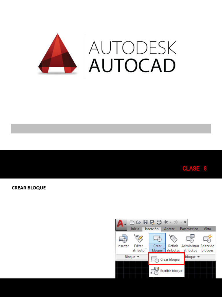 Creación de Bloques en AutoCAD | PDF