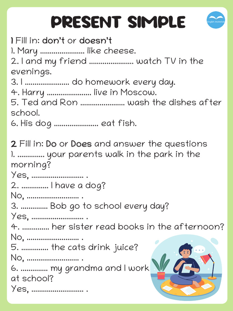 Present Simple Negative Interrogative Englishmat | PDF