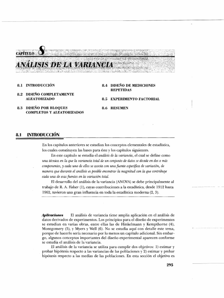 Análisis de Varianza | PDF | Diferencia | Experimentar