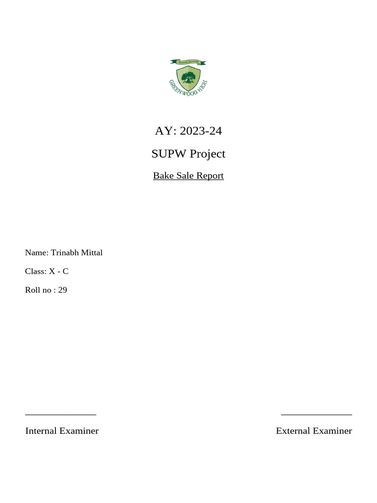 Project Cover Page | PDF