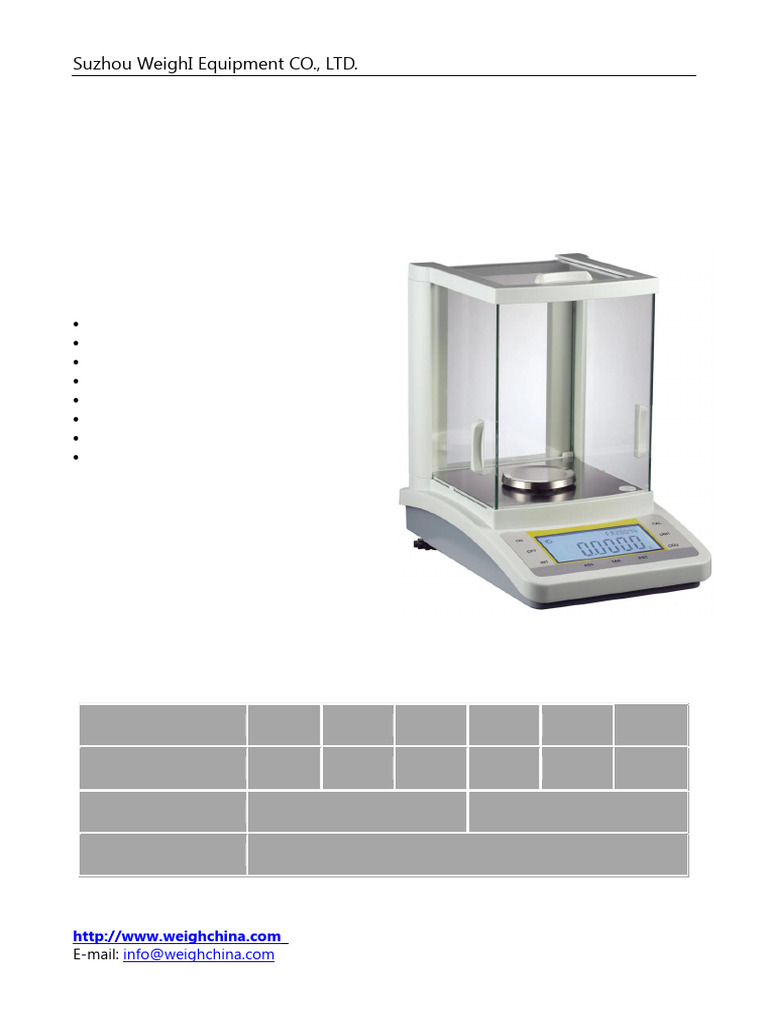 Analytical Balance FA-B | PDF