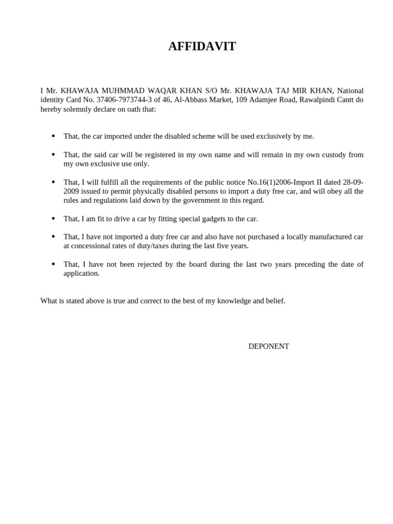 AFFIDAVIT | PDF | Taxes | Government Finances