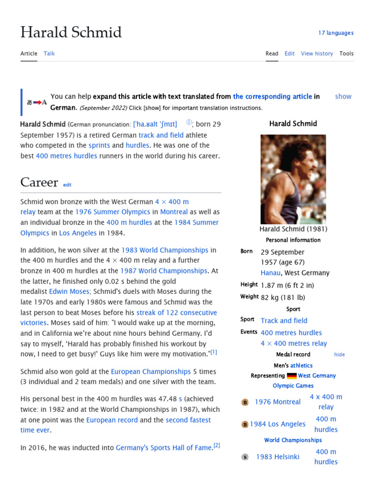Harald Schmid | PDF | Track And Field | Sport Of Athletics