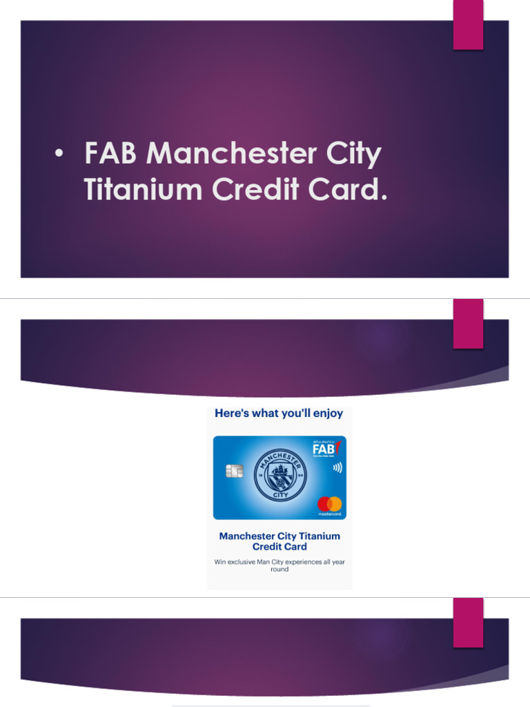 FAB Manchester City Titanium Credit Card. | PDF