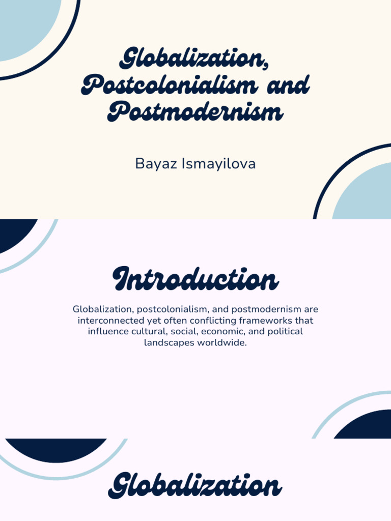 Globalization, Postcolonialism and Postmodernism | PDF ...