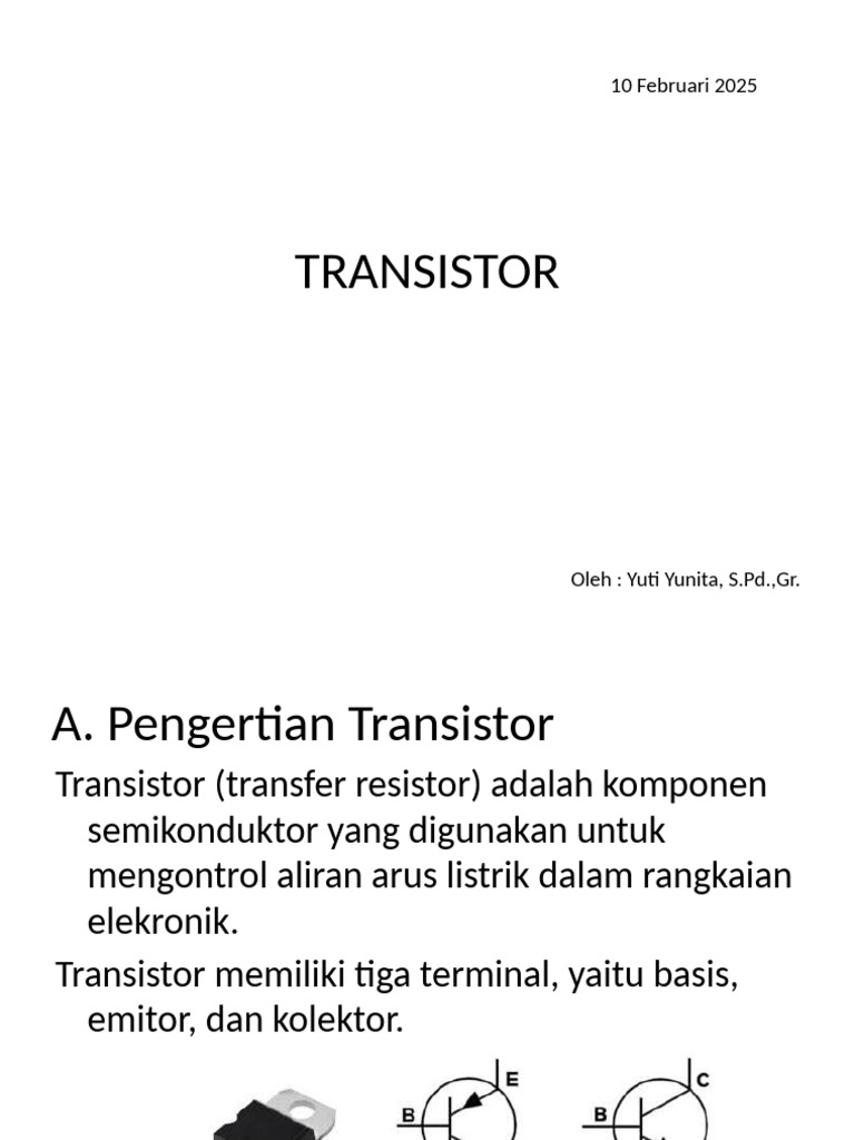 Panduan Lengkap Transistor dan Fungsinya | PDF