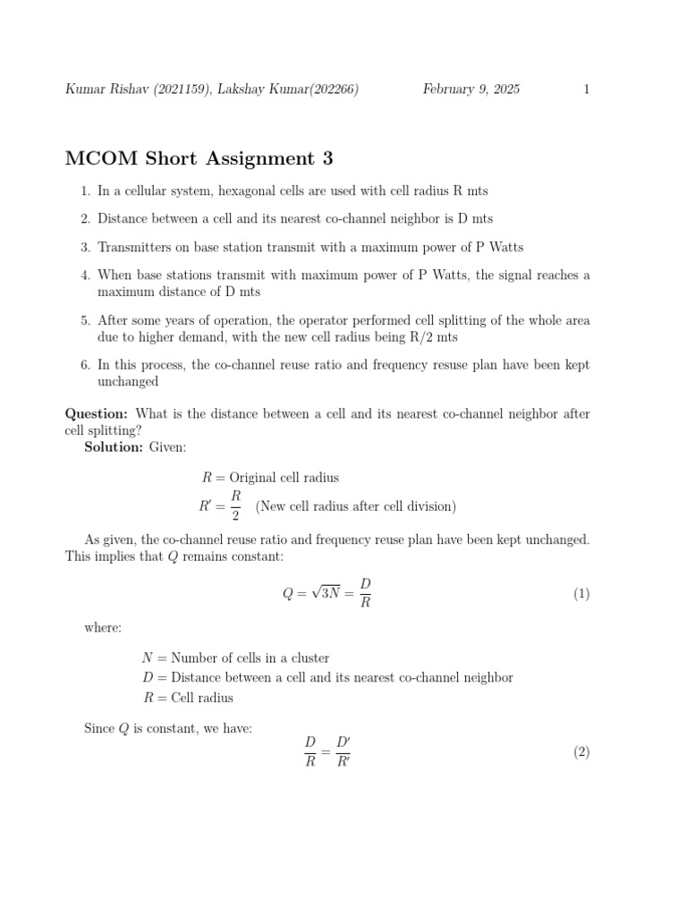 mcom_sa3 | PDF | Cellular Network | Sound Production Technology