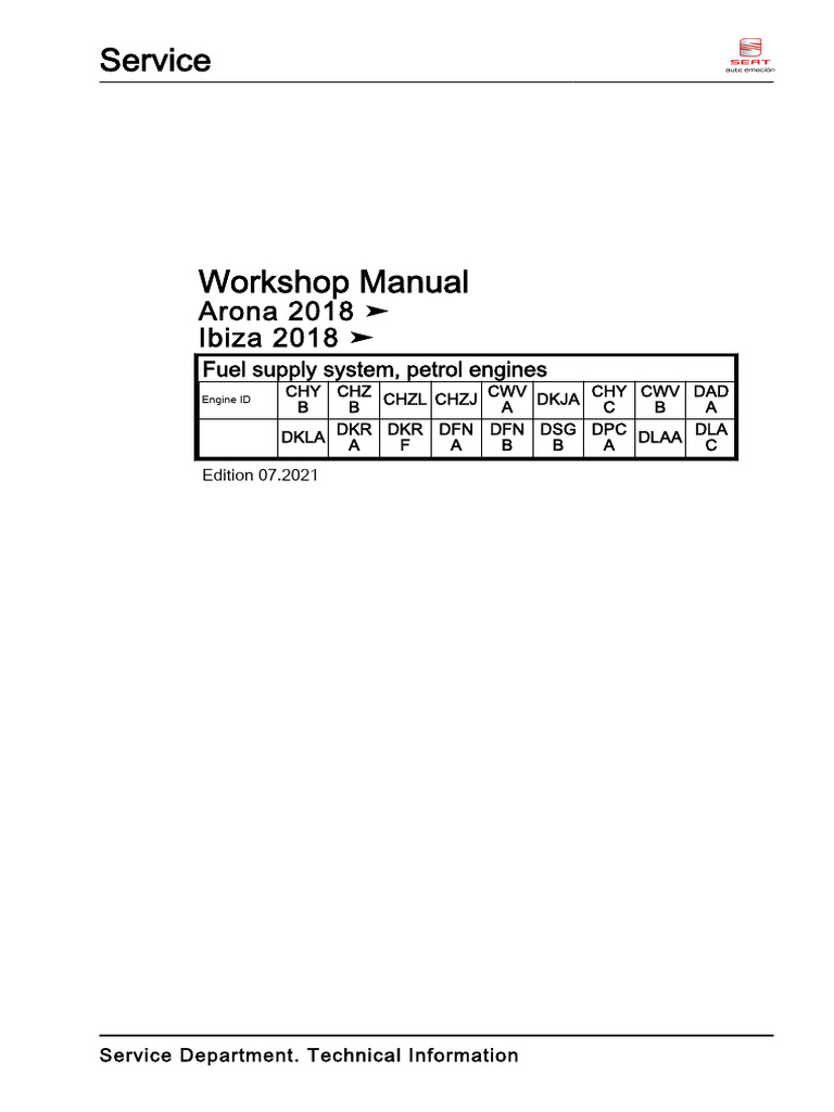 Fuel Supply System Petrol Engines | PDF | Axle | Vehicles