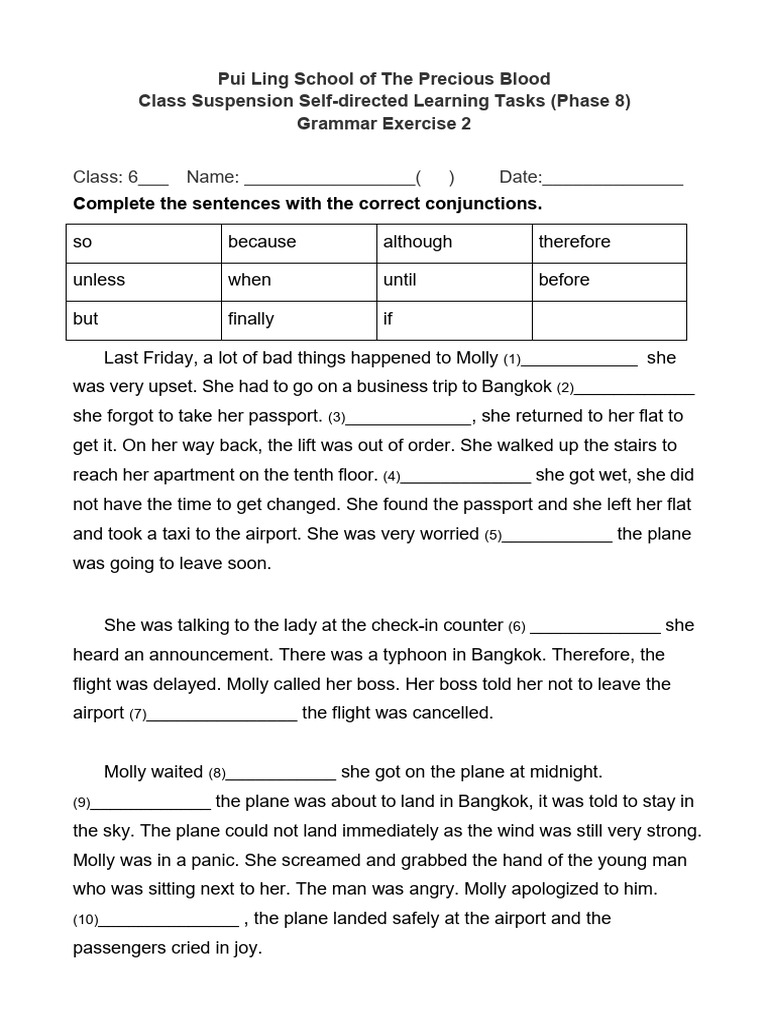 P6 Grammar Exercise 2 Phase 8 | PDF