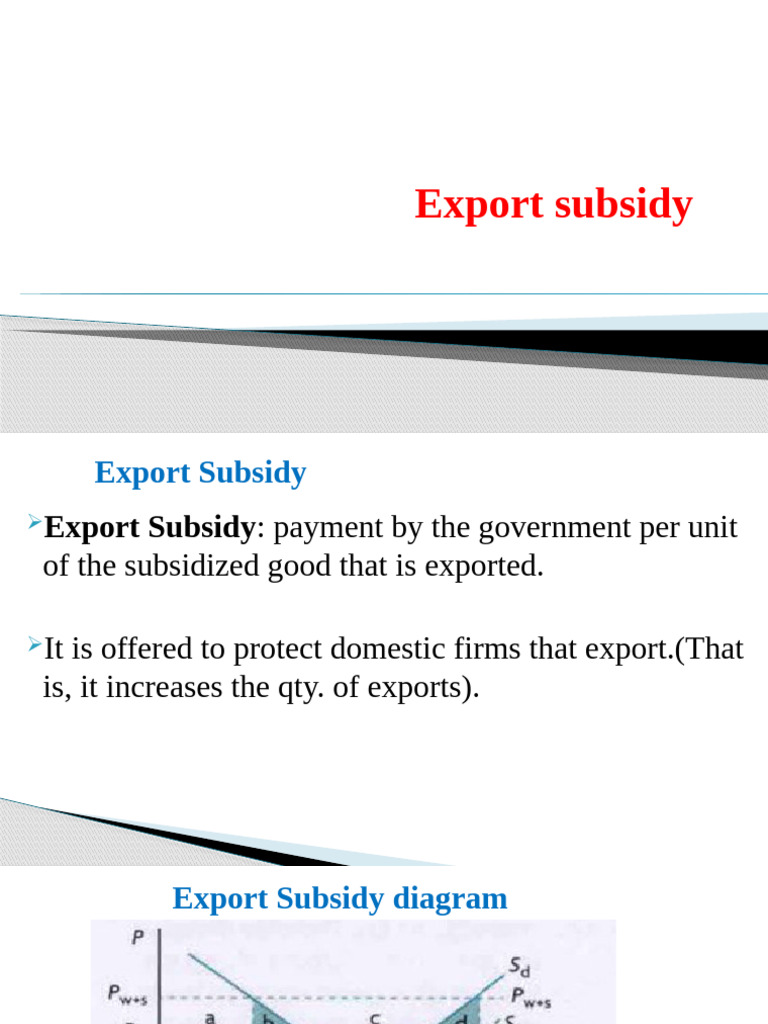 Export_Subsidy_lesson_notes | PDF