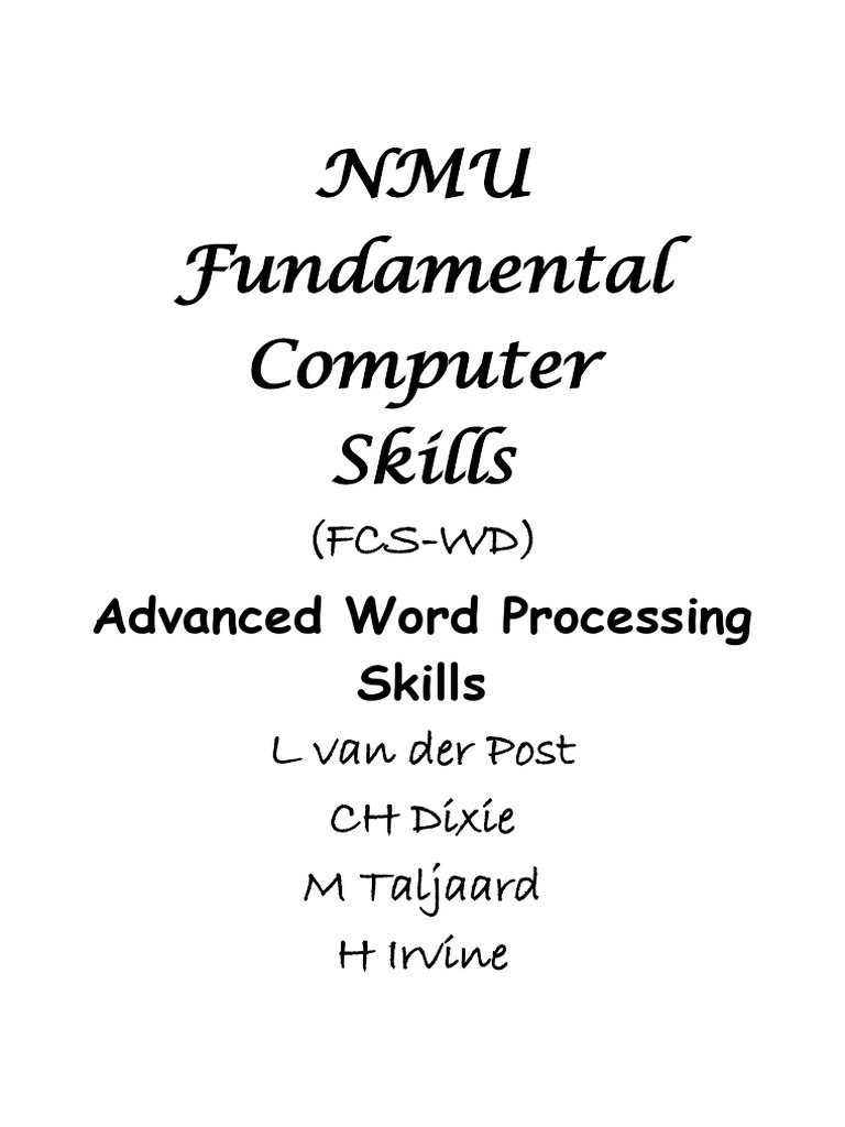 Advanced Word Processing Techniques | PDF | Page Layout | Microsoft Word