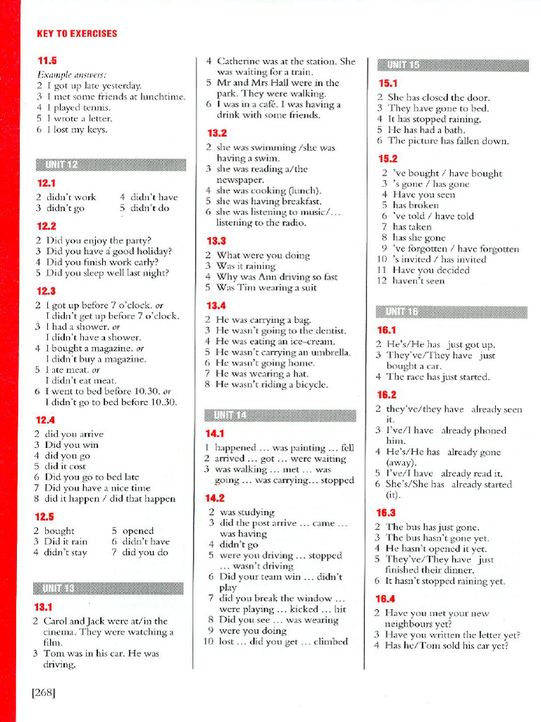 Essential Grammar in Use (Color) Answer Key | PDF