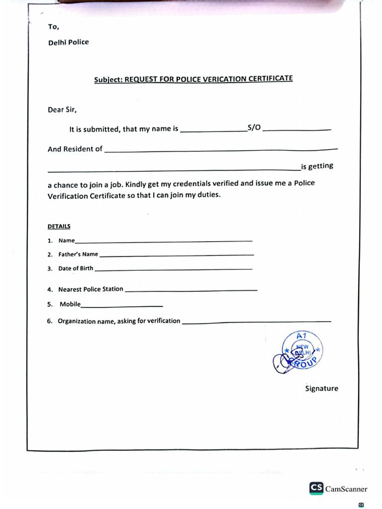 pcc form A1 group | PDF