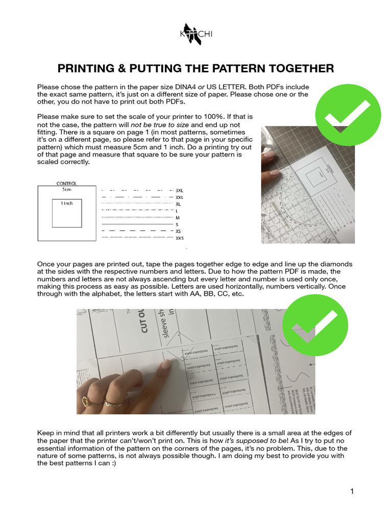 Printing & Putting The Pattern Together | PDF | Seam (Sewing) | Sewing