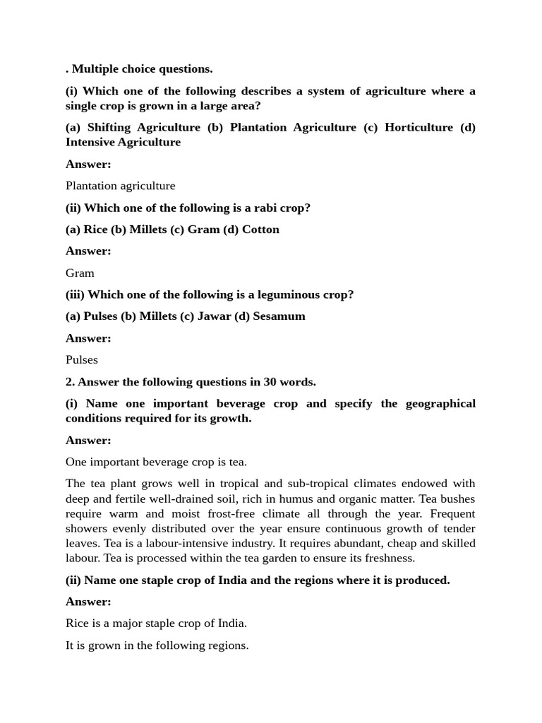 UACE Agriculture Question Bank Insights | PDF | Agriculture | Legume