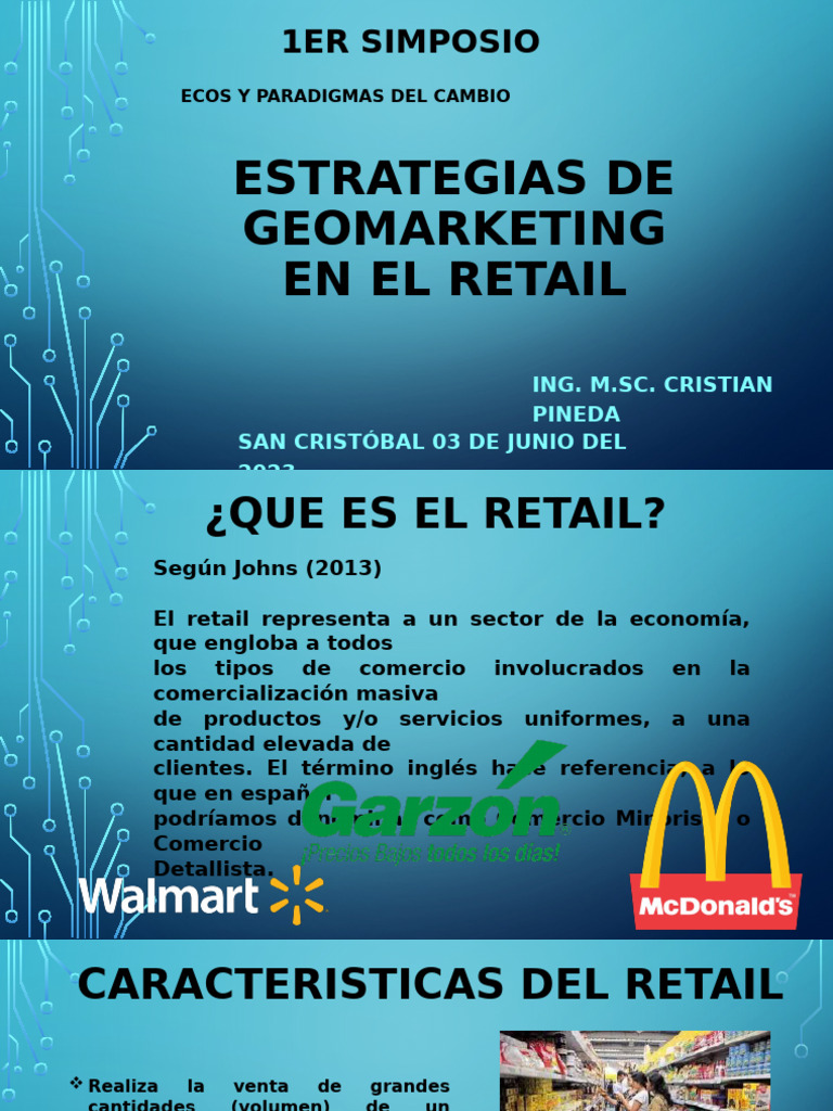 Presentacion Retail y Geomarketing | PDF | Al por menor | Marketing