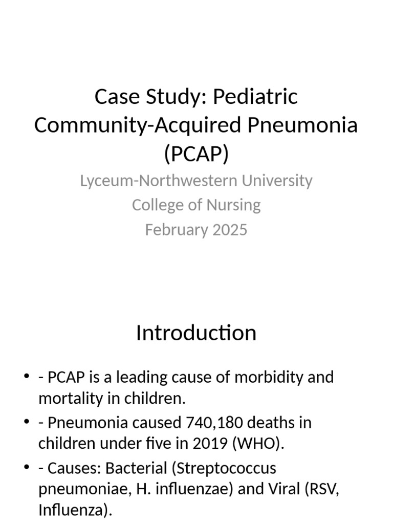 Pediatric Pneumonia Case Study | PDF | Pneumonia | Respiratory Tract
