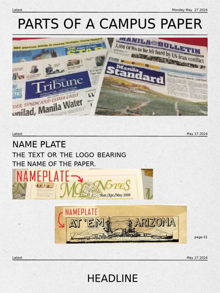 Campus paper parts | PDF | Newspapers | Periodicals