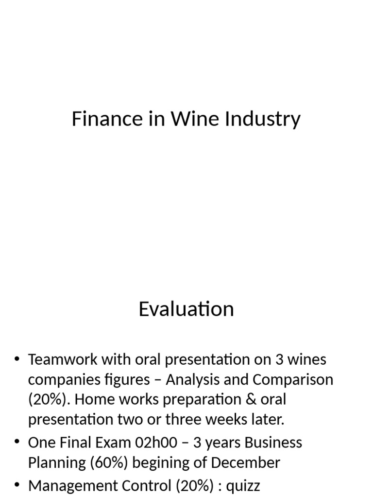 Corporate Finance in the Wine Industry | PDF | Balance Sheet | Equity ...