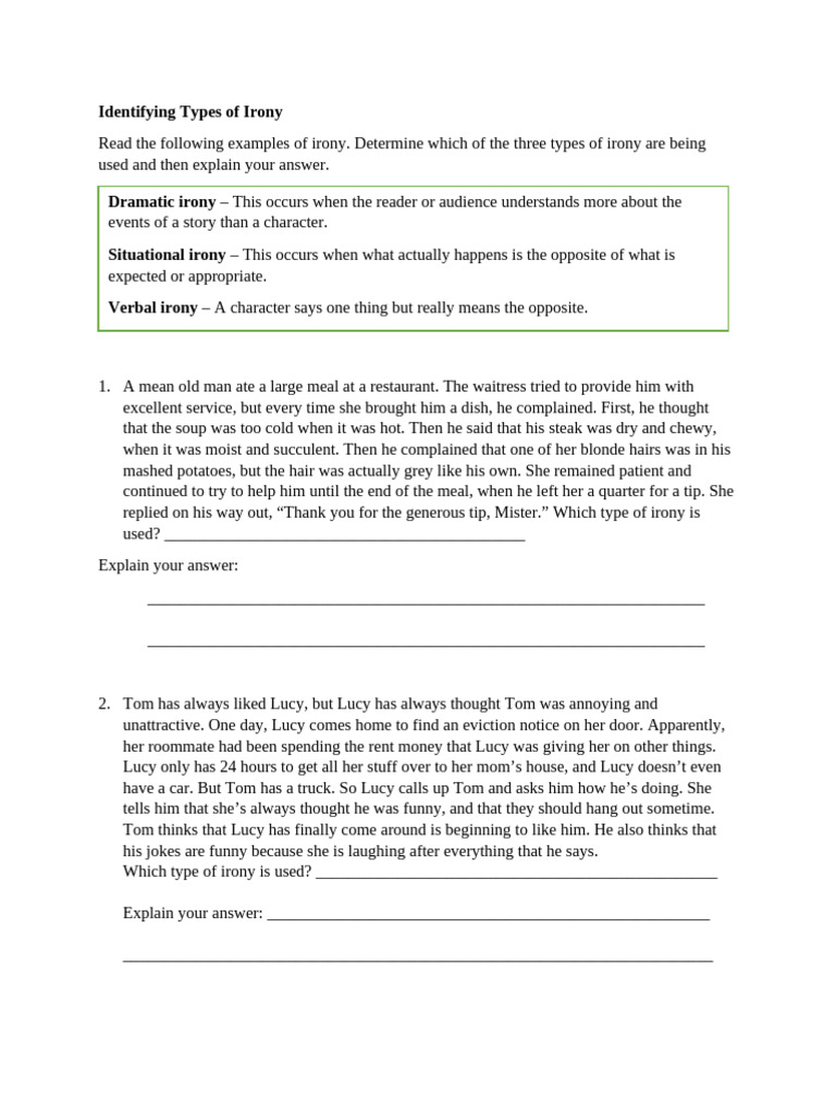 Identifying Types of Irony | PDF | Irony