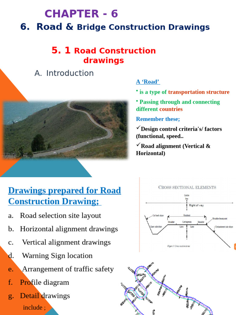 CH - 6 Road & Bridge Construction Drawings | PDF