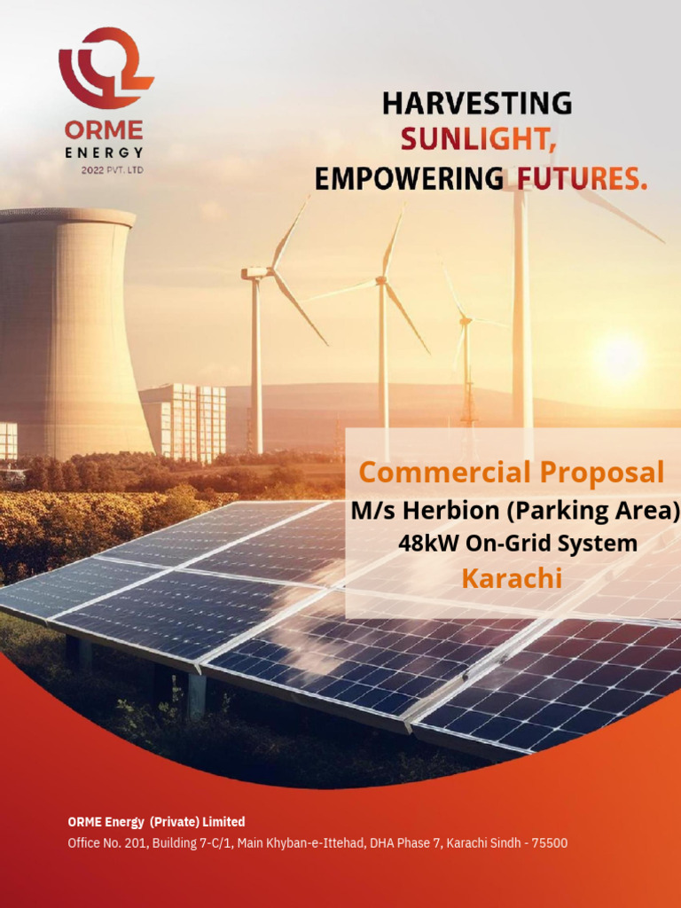 Herbion (Parking Area) - 48kW on-Grid Solar System - Orme Energy ...