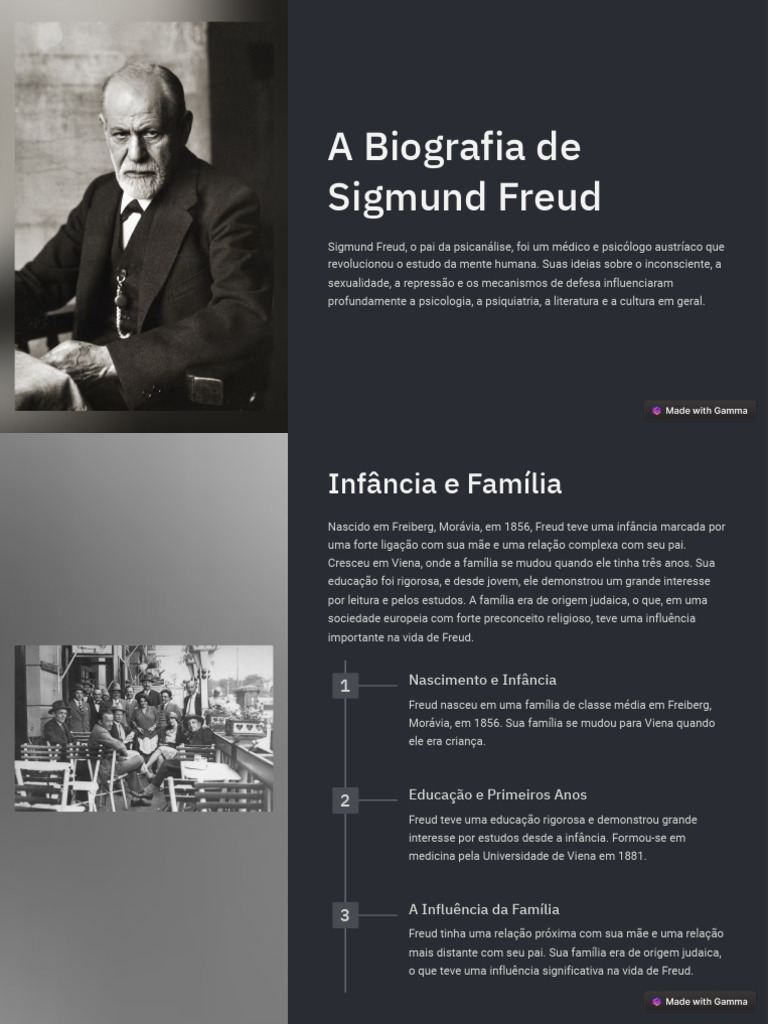 A Biografia de Sigmund Freud | PDF | Sigmund Freud | Psicanálise