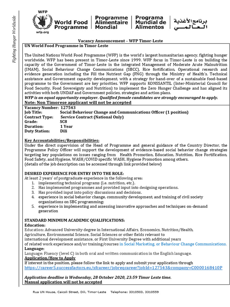 Inbound 2999792792384822817 | PDF | World Food Programme