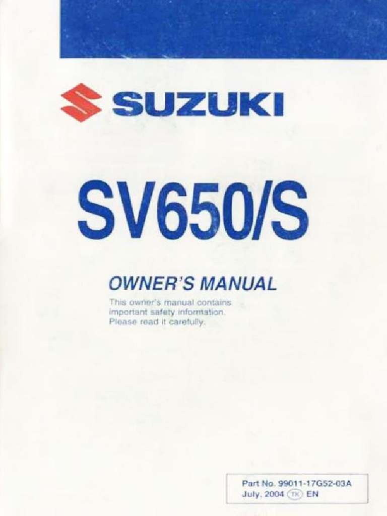 Suzuki 2nd Gen SV650 | PDF