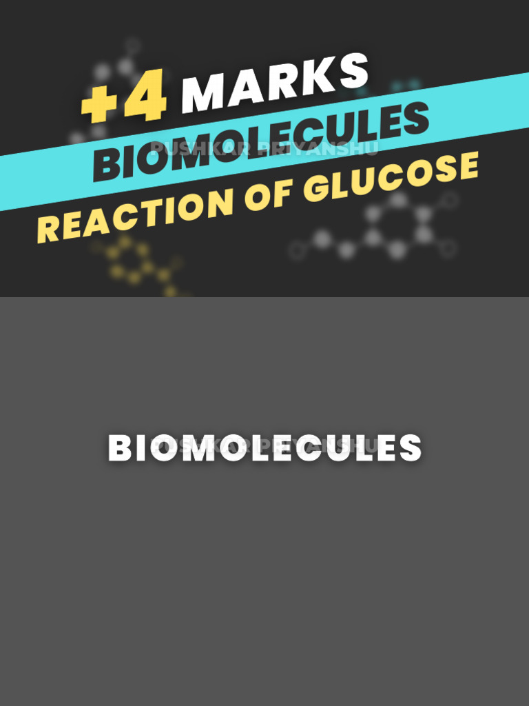BIOMOLECULES - NOTES | PDF