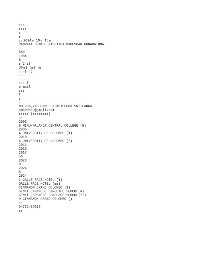 Rishitha Japan CV | PDF