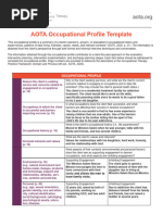 Occupational Profile Assessment Template | PDF