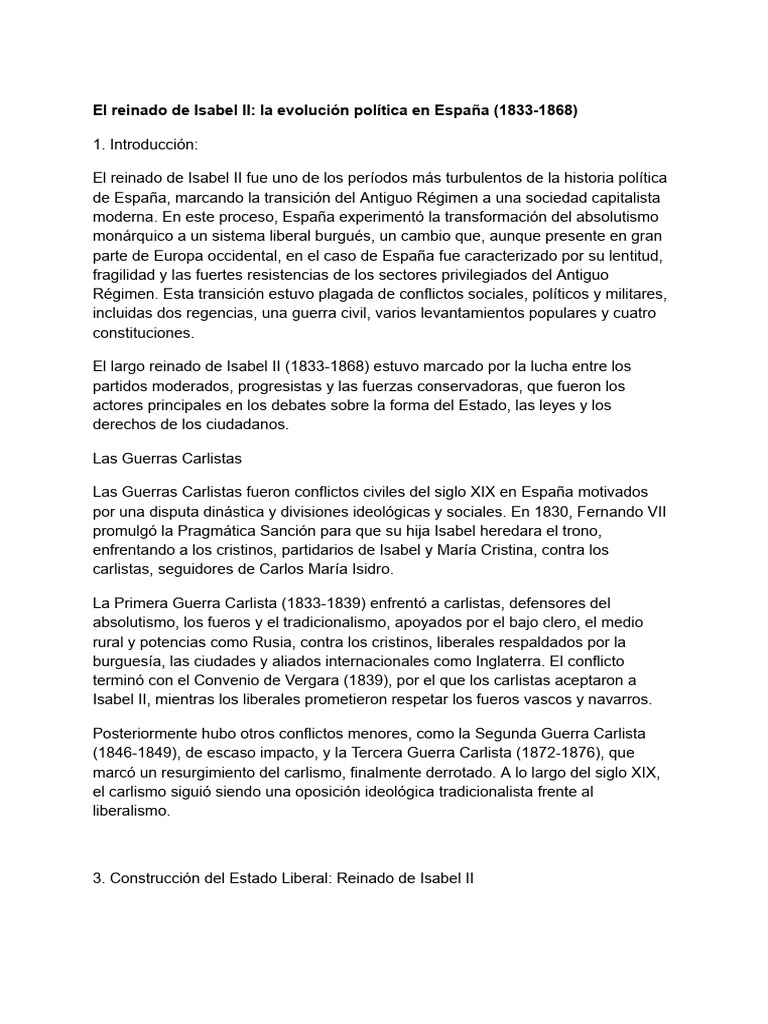 Isabel II | PDF | España | Gobierno de españa