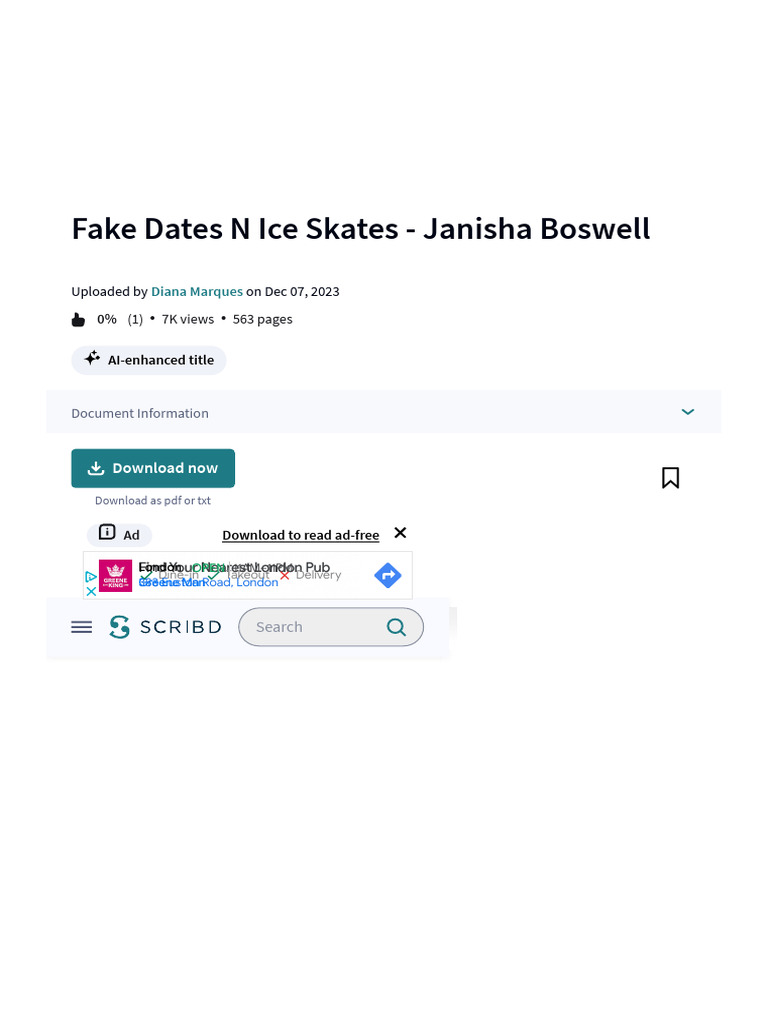 Fake Dates N Ice Skates - Janisha Boswell - PDF | PDF | Scribd | World ...