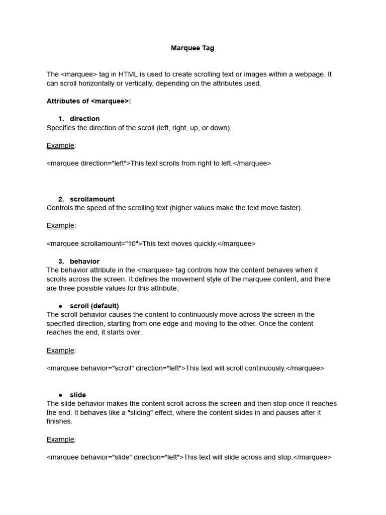 Marquee Tag | PDF